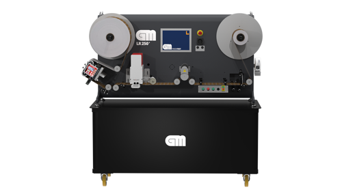 LR250+ Label Rewinder ready for inspection and inkjet