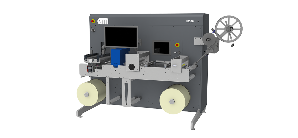 LR250+ Label Rewinder ready for inspection and inkjet